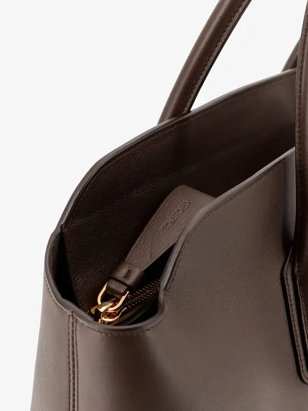 TOM FORD Leather Shoulder Bag With Logo