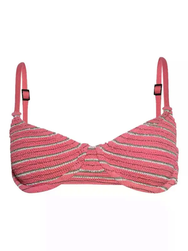 Bond Eye Gracie Striped Balconette Bikini Top - Pink