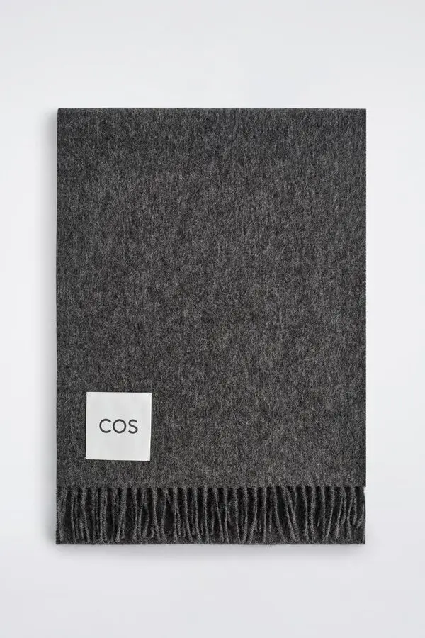 Cos Cashmere Scarf - Gray