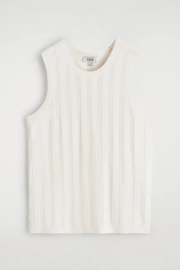 Cos Striped Knitted Linen Tank Top