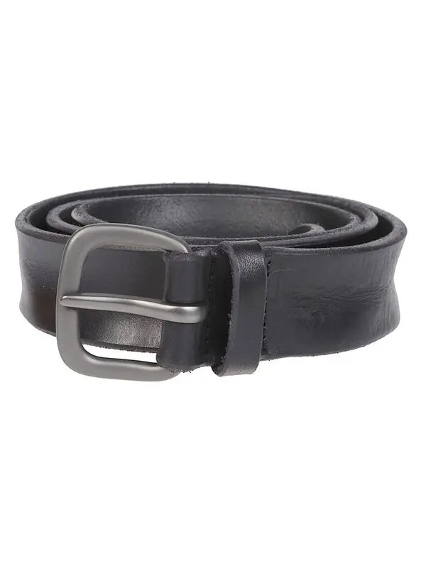 ORTIGNI Leather Belt - Black