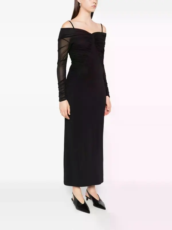 Max Mara Off-shoulder Draped Dress
