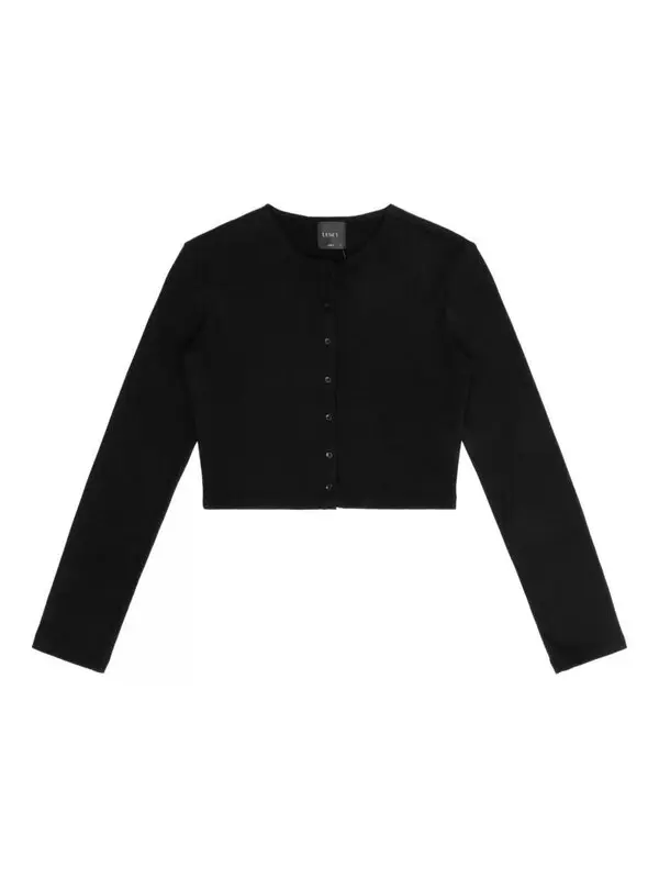 LESET Lauren Long-sleeve Button-front Cardigan - Black