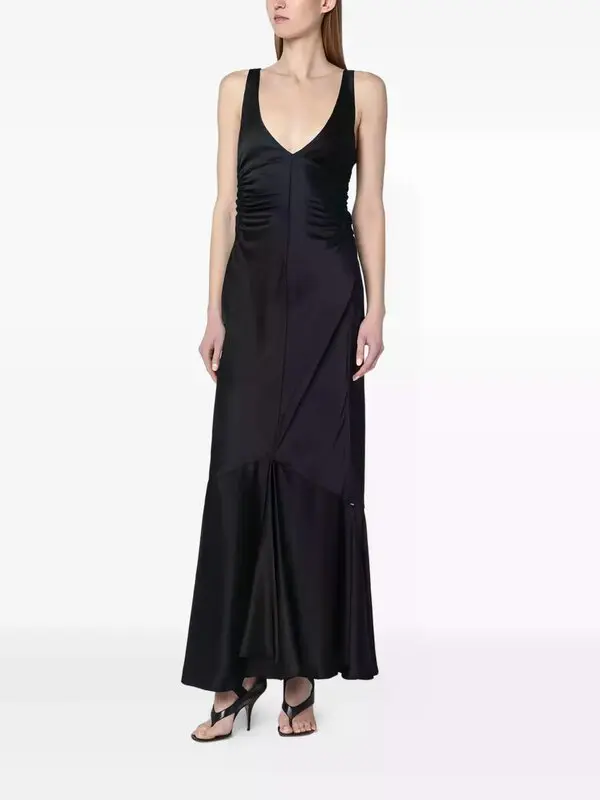 Sportmax V-neck Ruffled Maxi Dress