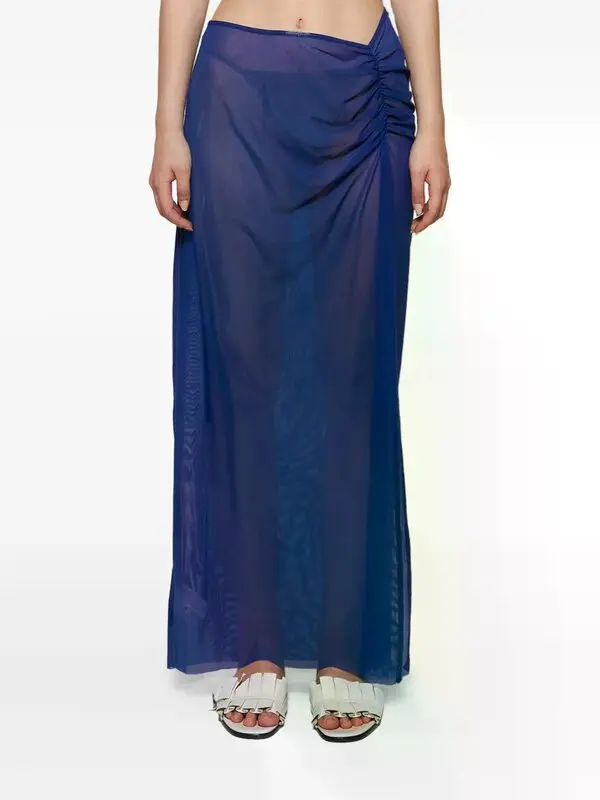 Bond Eye Claudia Mesh Draped Maxi Skirt