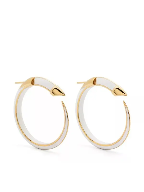SHAUN LEANE Sterling Silver Sabre Solis Hoop Earrings - Gold