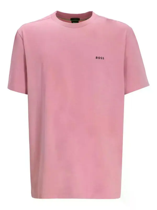 BOSS Logo-embroidered T-shirt - Pink
