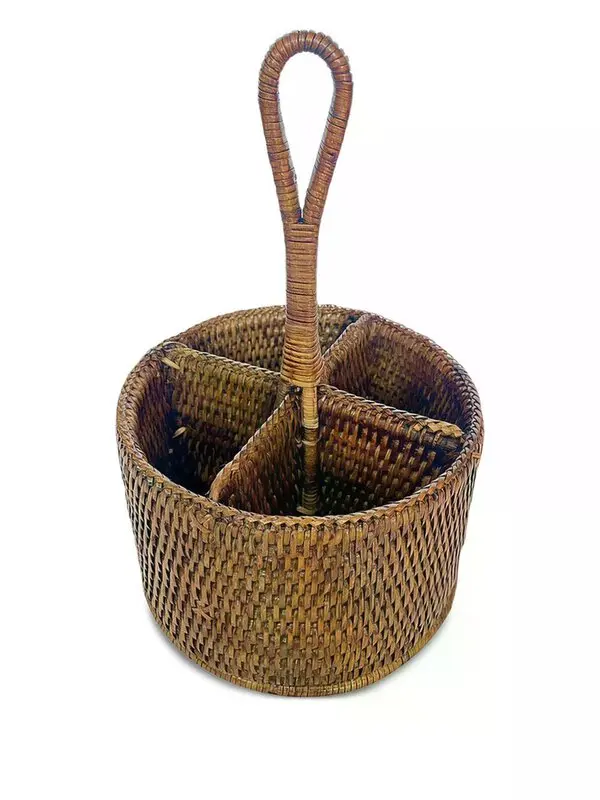 SAMBONET Rattan Four-section Caddy - Brown