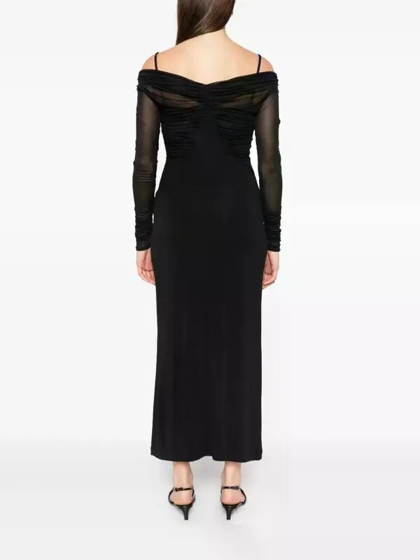 Max Mara Off-shoulder Draped Dress