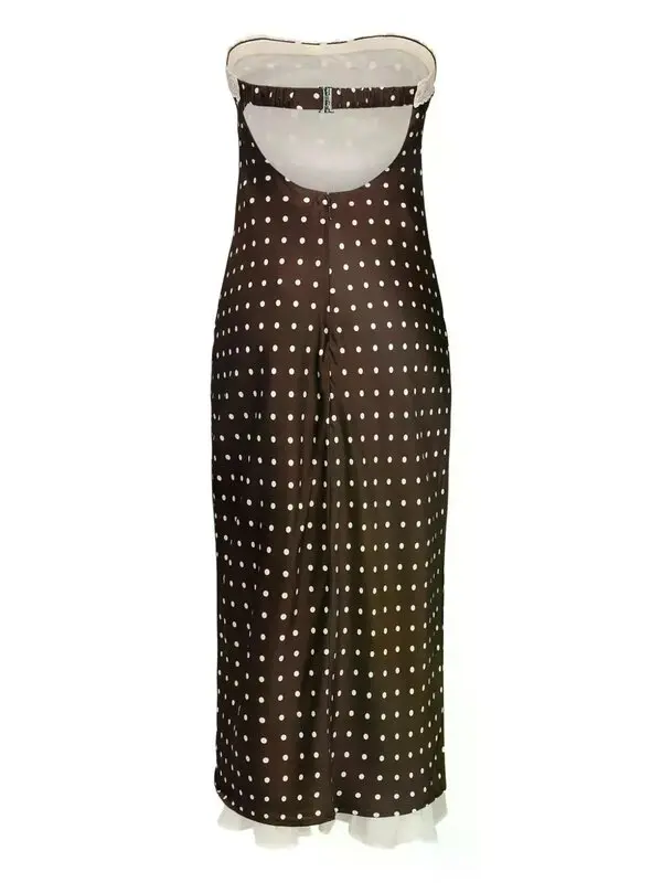 for love and lemons brown polka dot dress For Love & Lemons Adira Mini Dress Cream – blueandcream