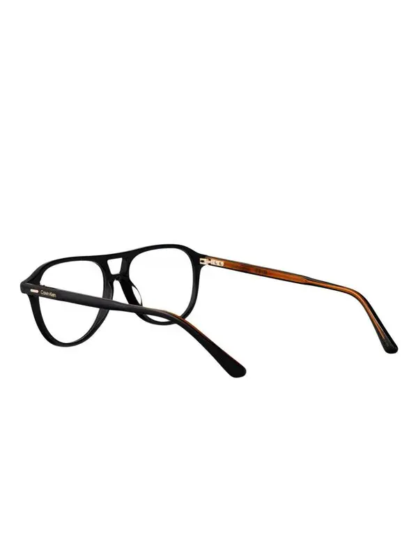 Calvin Klein Double-bridge Round-frame Glasses