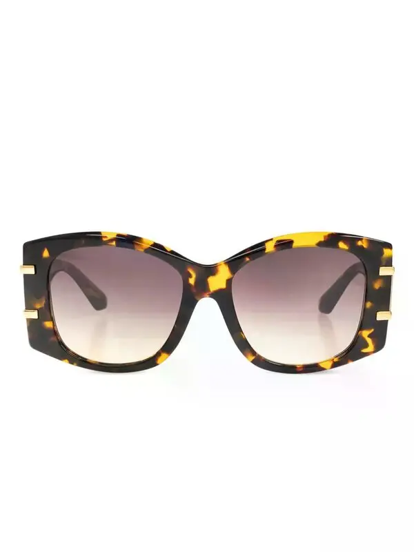 Dolce & Gabbana Dg-plaque Sunglasses - Brown