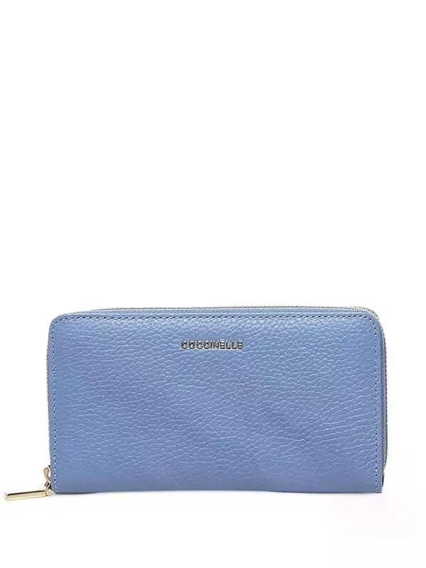 COCCINELLE Grain-leather Zip-around Wallet - Blue