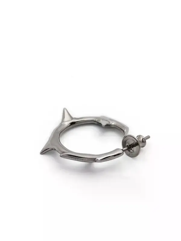 SHAUN LEANE Sterling Rose Thorn Small Hoop Earrings - Silver