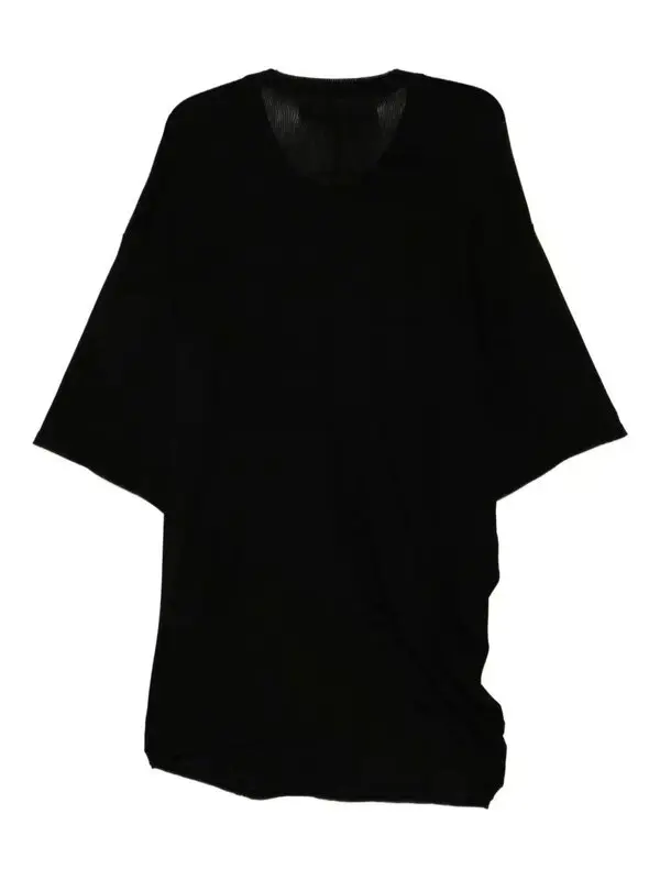 JULIUS Draped T-shirt - Black