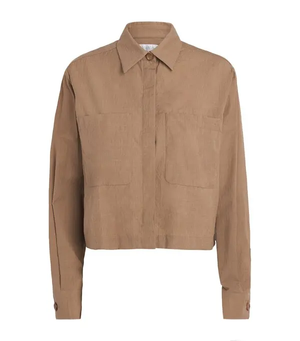 Max Mara Wool Crinkled Overshirt - Beige