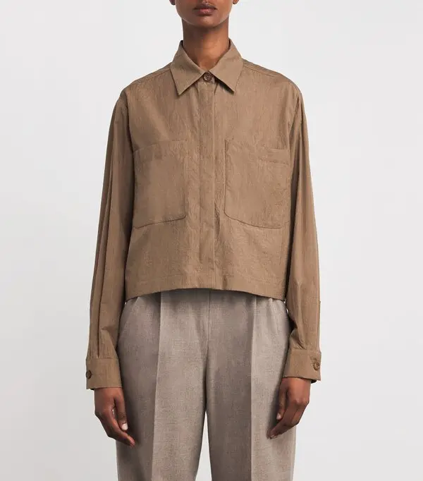 Max Mara Wool Crinkled Overshirt - Beige