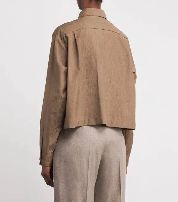 Max Mara Wool Crinkled Overshirt - Beige