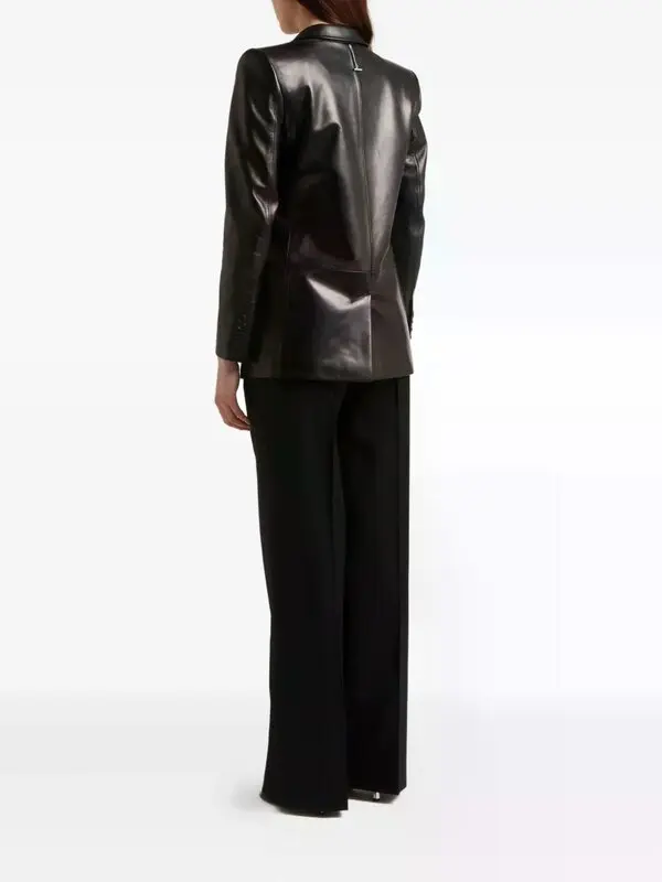 Alexander McQueen Single-breasted Leather Blazer