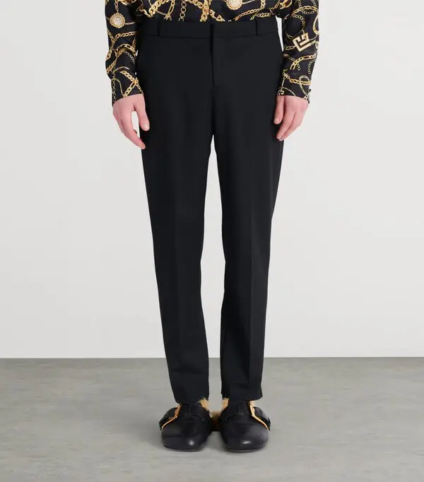 Balmain Wool Slim Tailored Trousers