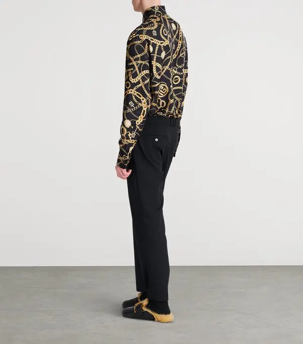 Balmain Wool Slim Tailored Trousers