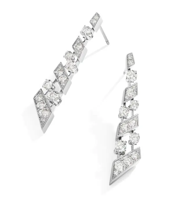 MARLI NEW YORK Gold And Diamond Fifth Avenue Drop Earrings - White