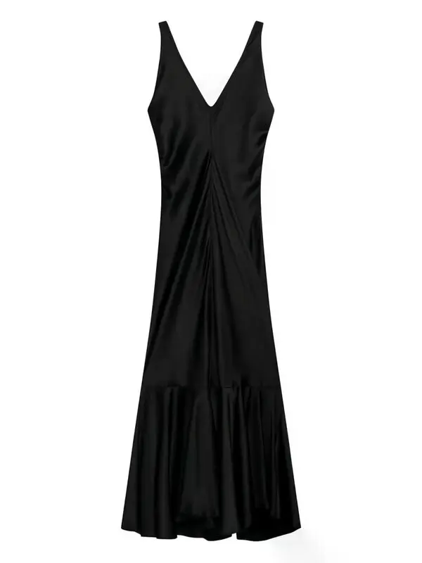 Sportmax V-neck Ruffled Maxi Dress