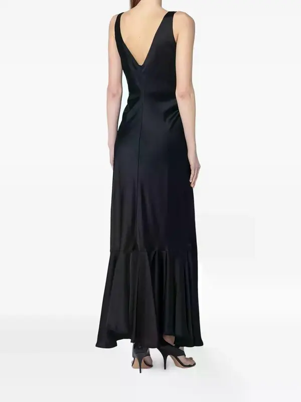 Sportmax V-neck Ruffled Maxi Dress