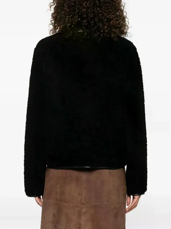 BLAZÉ MILANO Button-fastening Sheepskin Jacket - Black