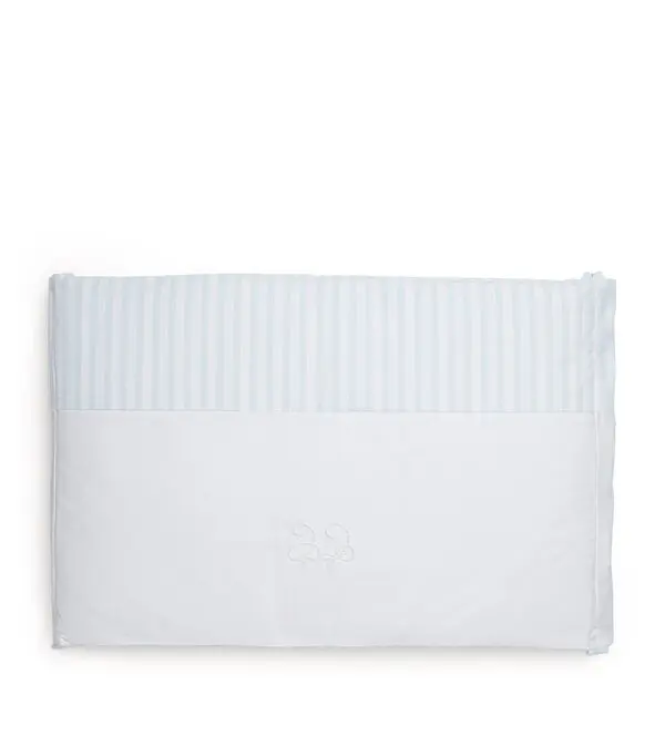 TARTINE ET CHOCOLAT Cotton Striped Bed Bumper - Blue