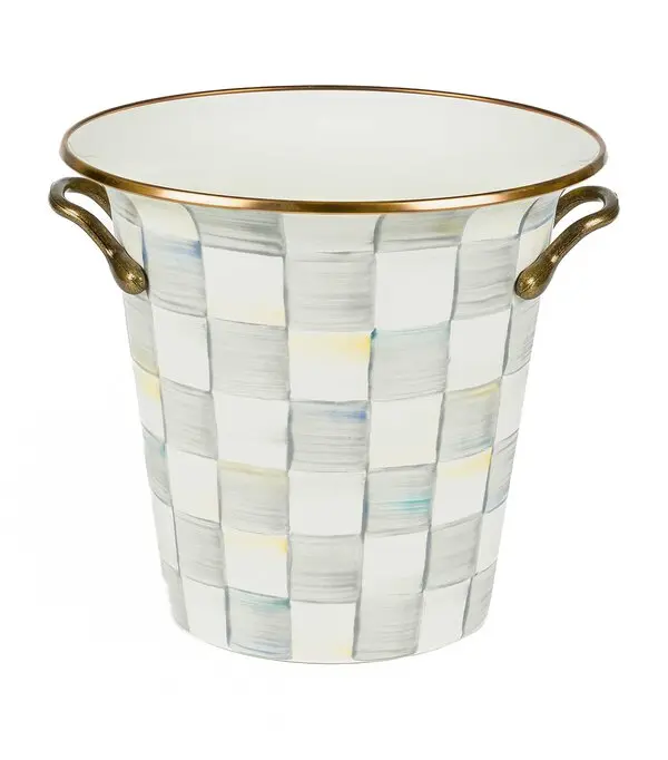 MACKENZIE-CHILDS Sterling Check Wine Cooler - Grey