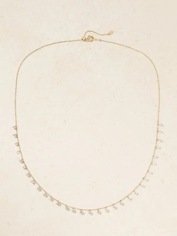 PERSEE Danaé 18-karat White Diamond Necklace - Gold