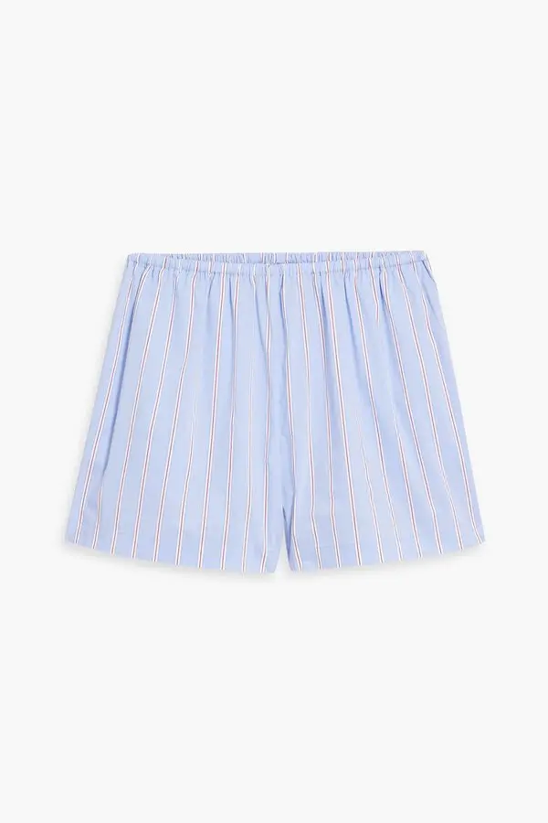 Solid & Striped The Loretto Striped Cotton-blend Poplin Shorts