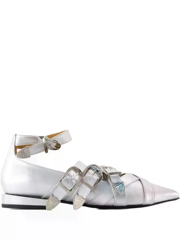 Toga Buckle-strap Pointed Ballet Flats