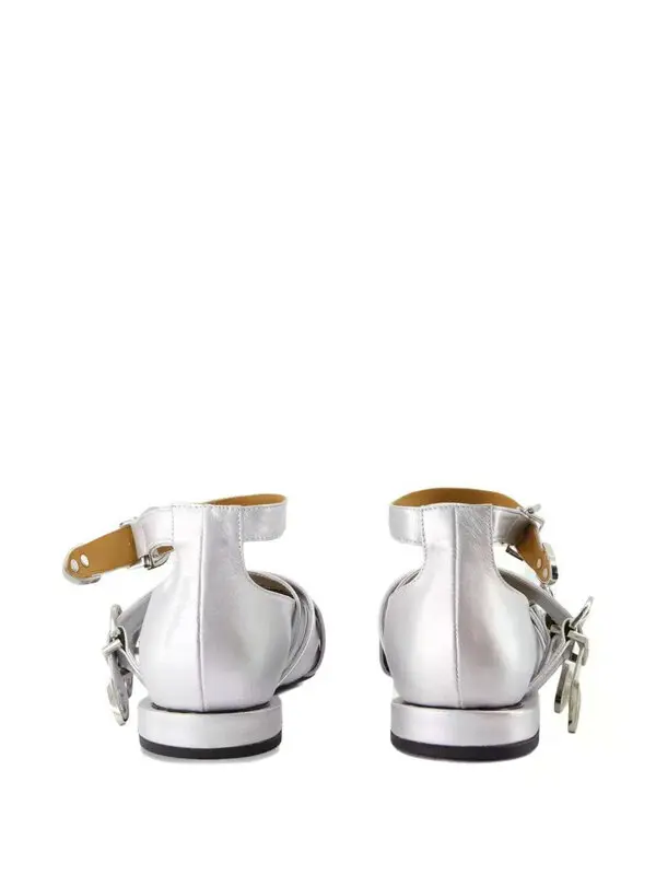 Toga Buckle-strap Pointed Ballet Flats