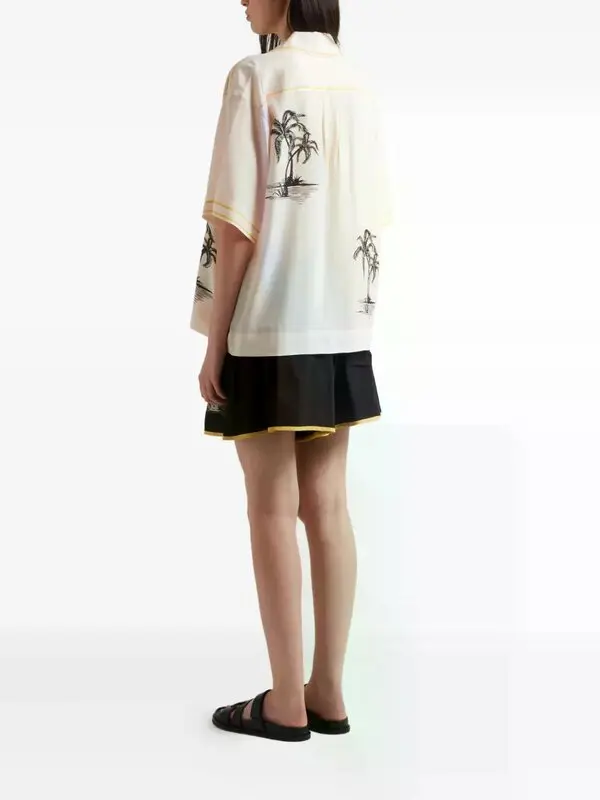 Zimmermann Palm Tree-print Camp Shirt