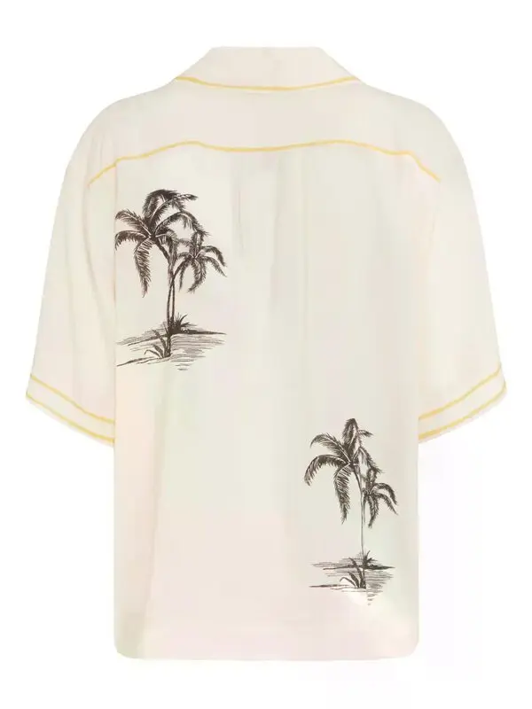Zimmermann Palm Tree-print Camp Shirt