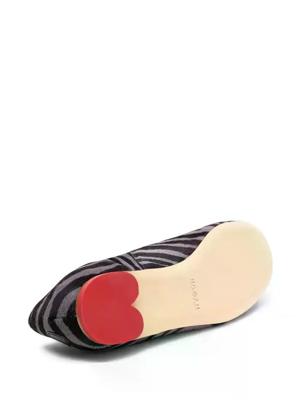Hogan Zebra-print Leather Loafers