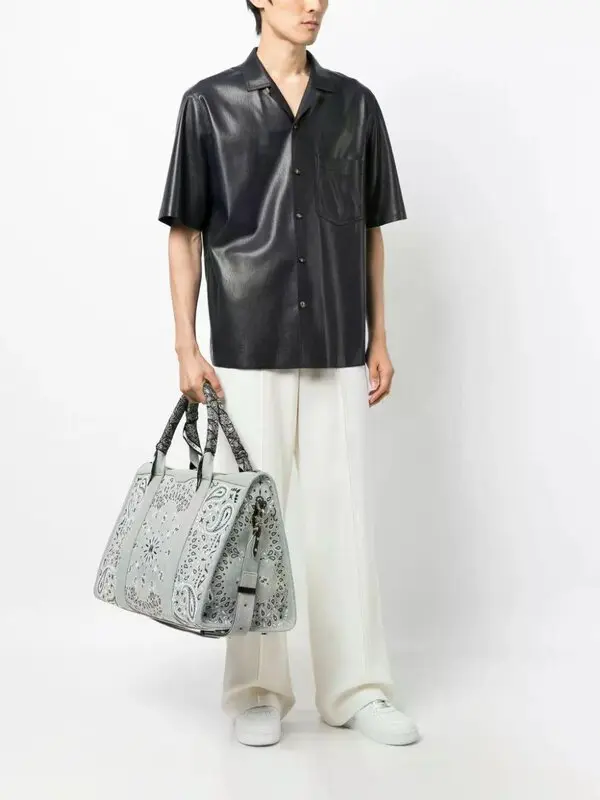 Amiri Bandana-embroidery Denim Holdall