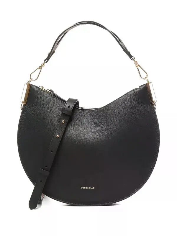 COCCINELLE Sunup Half-moon Top-handle Shoulder Bag - Black