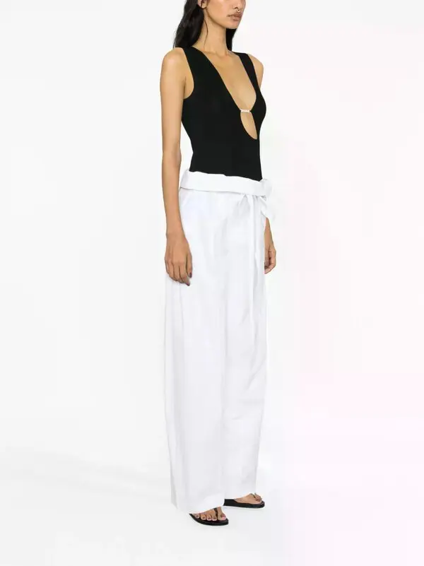 Matteau Drawstring-waist Wide-leg Trousers - White