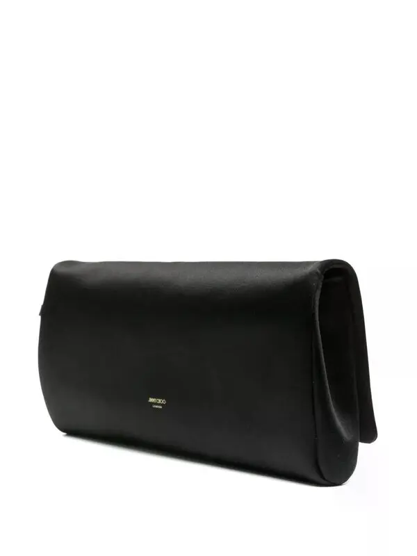 JIMMY CHOO Xandra Satin Clutch Bag - Black