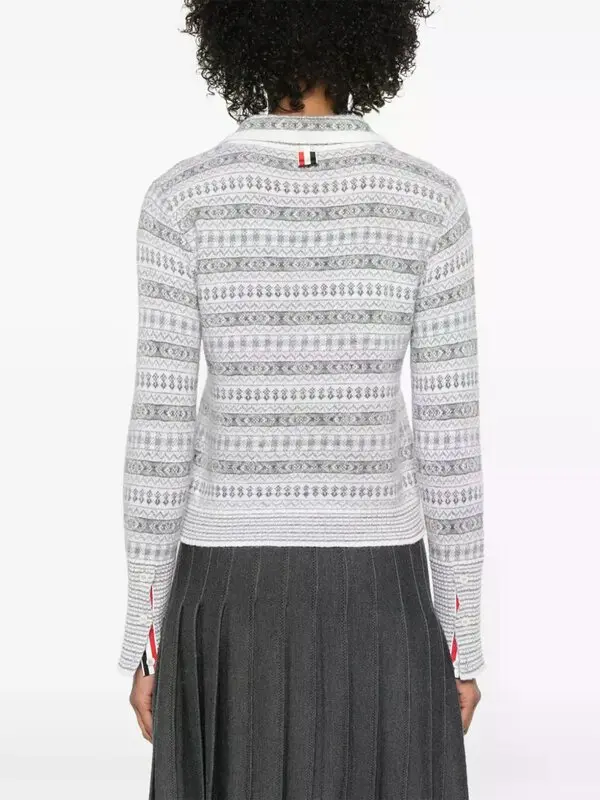 Thom Browne Fair Isle-jacquard Peter Pan Collar Sweater
