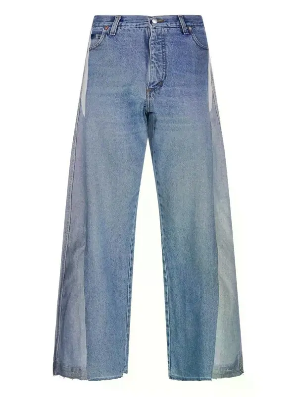 E.L.V. DENIM Maya Panelled Frayed Jeans