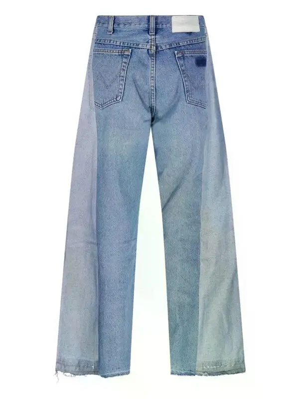 E.L.V. DENIM Maya Panelled Frayed Jeans
