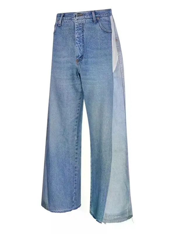 E.L.V. DENIM Maya Panelled Frayed Jeans