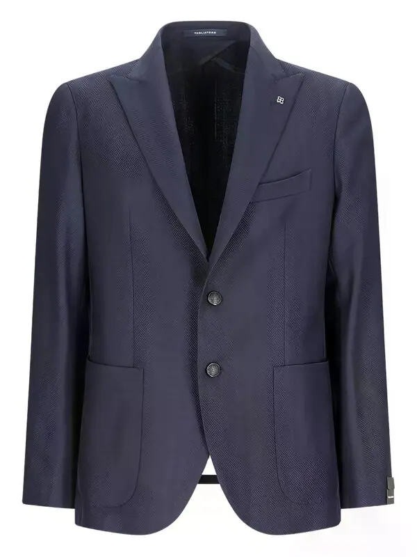 Tagliatore Herringbone Two-button Blazer - Blue