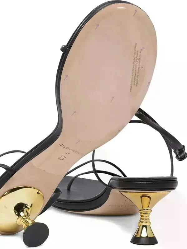 Studio Amelia Helix-shaped Heel Sandals