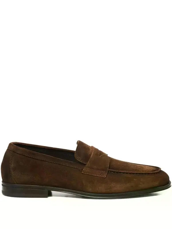 DOUCAL'S Penny-strap Suede Loafers