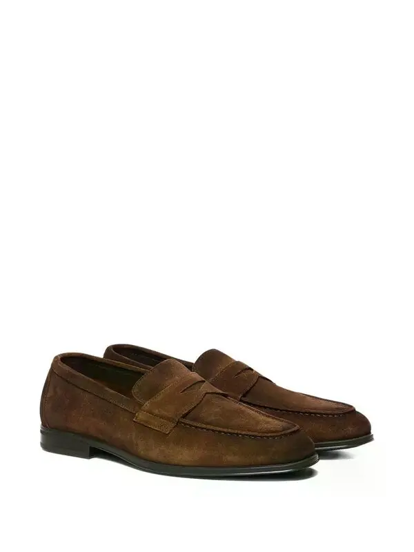 DOUCAL'S Penny-strap Suede Loafers